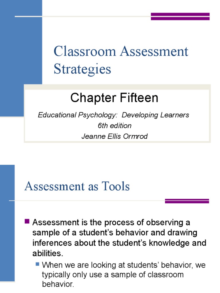 Classroom Assessment Strategies | PDF | Educational Assessment ...