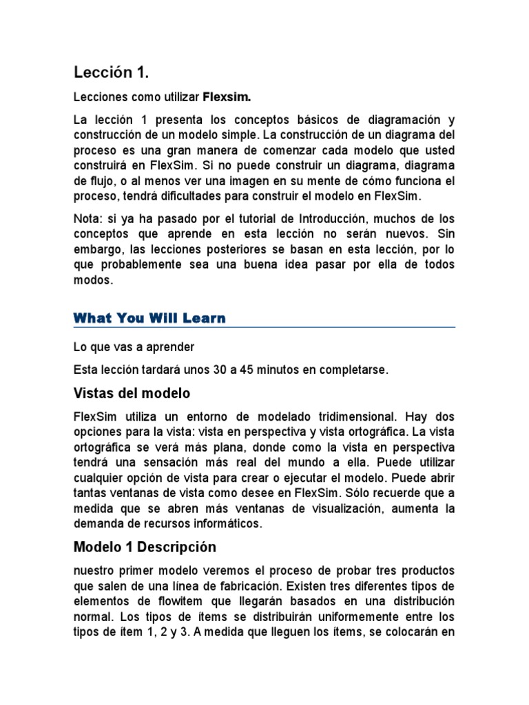 Tutorial Como Utilizar Flexsim | PDF