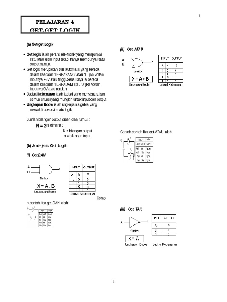 Elektronik Get Logik Pelajaran 4 | PDF