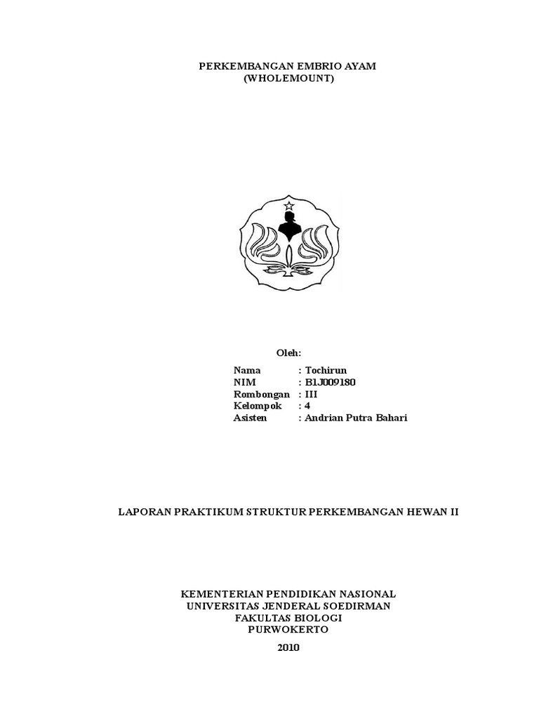 Perkembangan Embrio Ayam dalam Telur | PDF