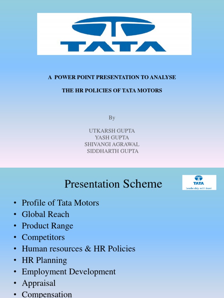 Tata HR Policies Final | PDF | Vehicles | Motor Vehicle