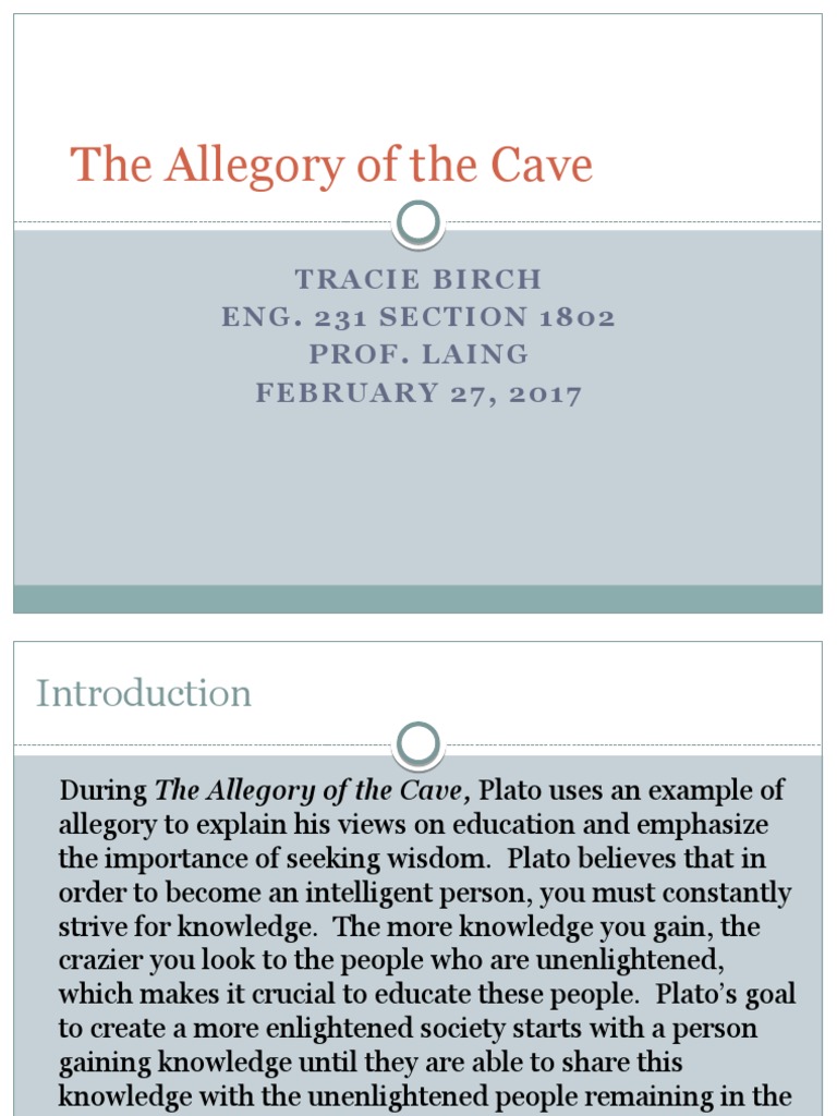 The Allegory of The Cave | PDF | Allegory | Plato