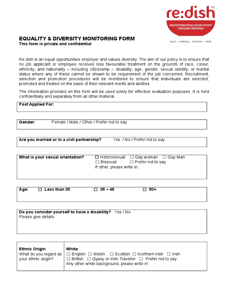 Monitoring Form - CDW 2017 | PDF | Race And Ethnicity In The United ...