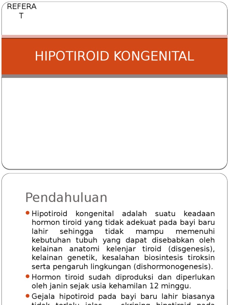 Hipotiroid Kongenital | PDF