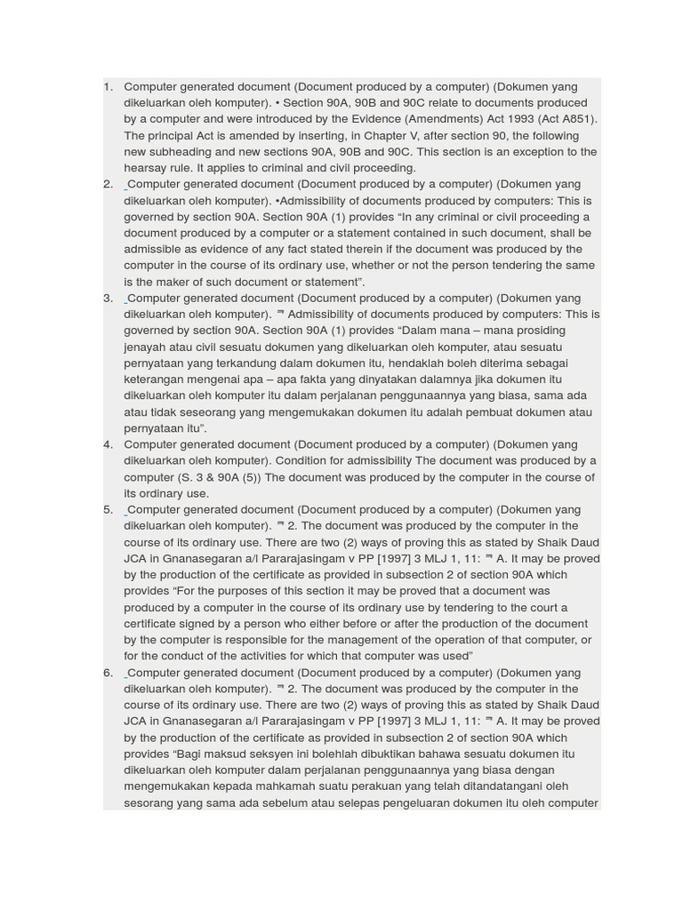 Computer Generated Document | PDF | Trespass | Hearsay