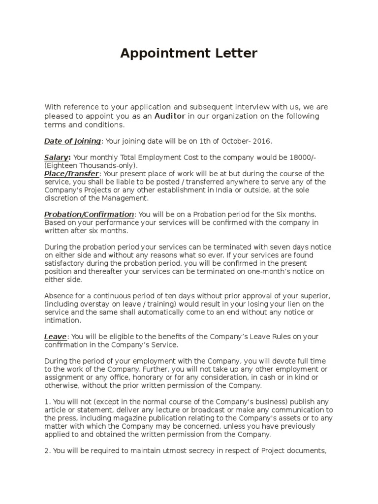Auditor Appointment Details | PDF