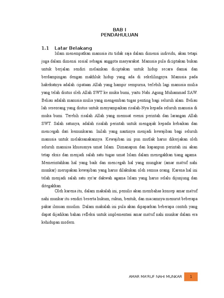 Makalah Amar Ma Ruf Nahi Munkar