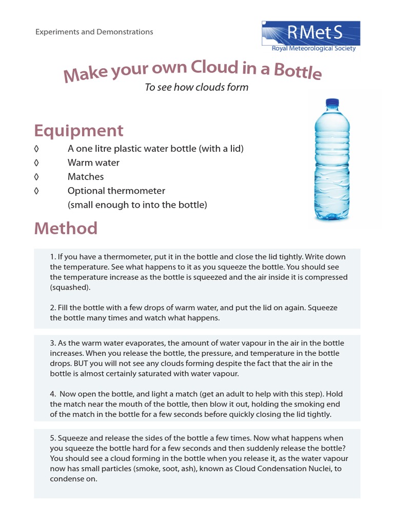 Make Your Own Cloud in A Bottle: Equipment | PDF | Wellness