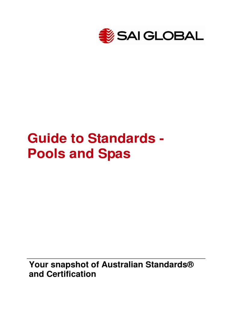 Guide To Standards - Pools and Spas | PDF | Swimming Pool | Ac Power ...