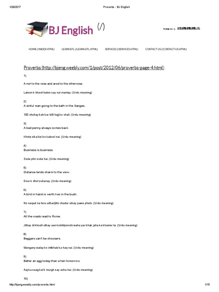 English Proverbs PDF | PDF