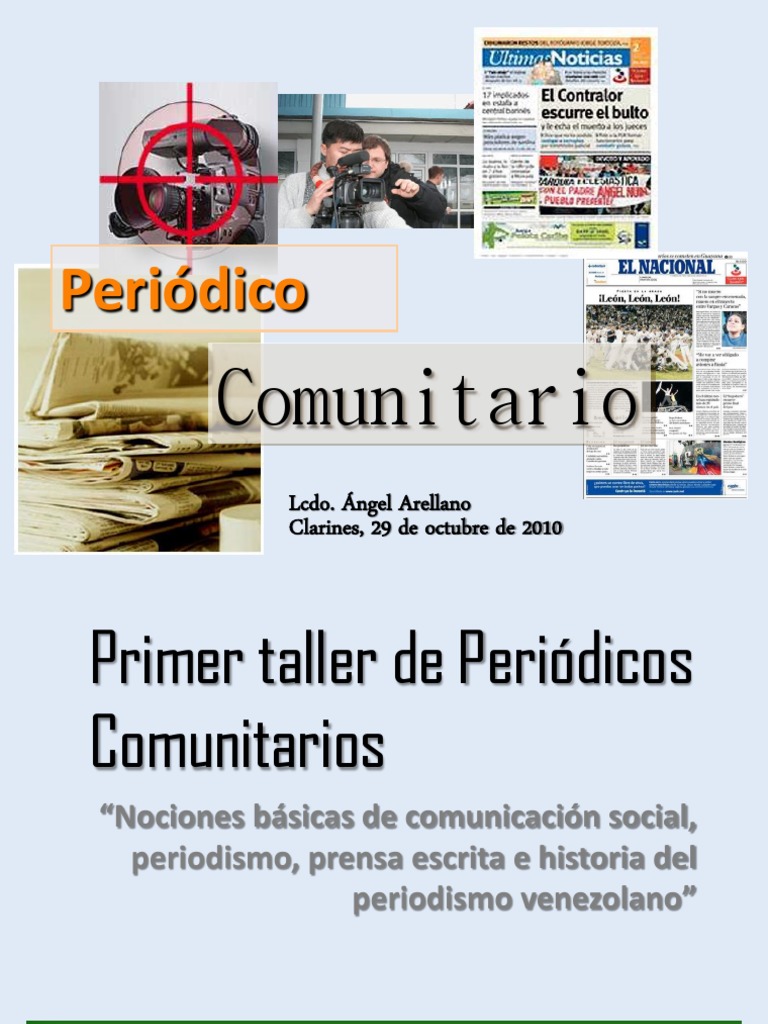 1er Taller Periódicos Comunitarios Pdf Venezuela Comunicación