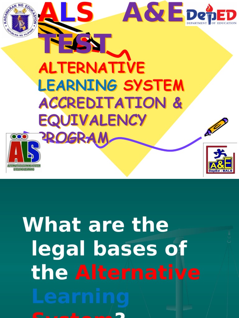 ALS A & E Test | PDF | Secondary Education | Identity Document