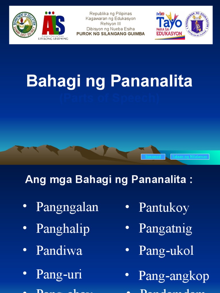 Bahagi NG Pananalita (Parts of Speech) | PDF Bahagi NG Pananalita (Parts of Speech) | PDF