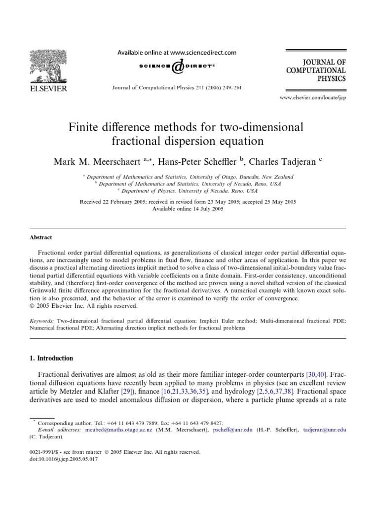 ADI For CFD | PDF | Partial Differential Equation | Matrix (Mathematics)