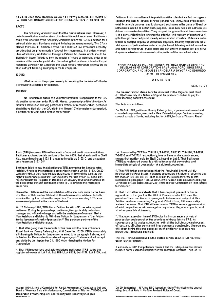 Digest Cases | PDF | Certiorari | Lawsuit