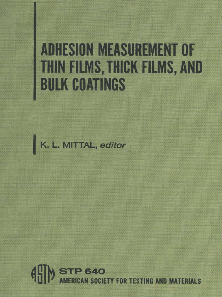 Thin Film Adhesion | PDF | Adhesion | Thin Film
