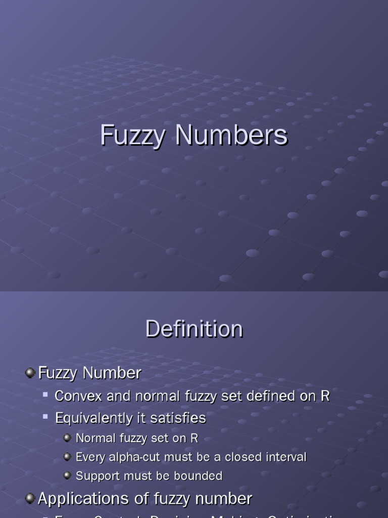 Fuzzy Numbers | PDF | Fuzzy Logic | Multiplication