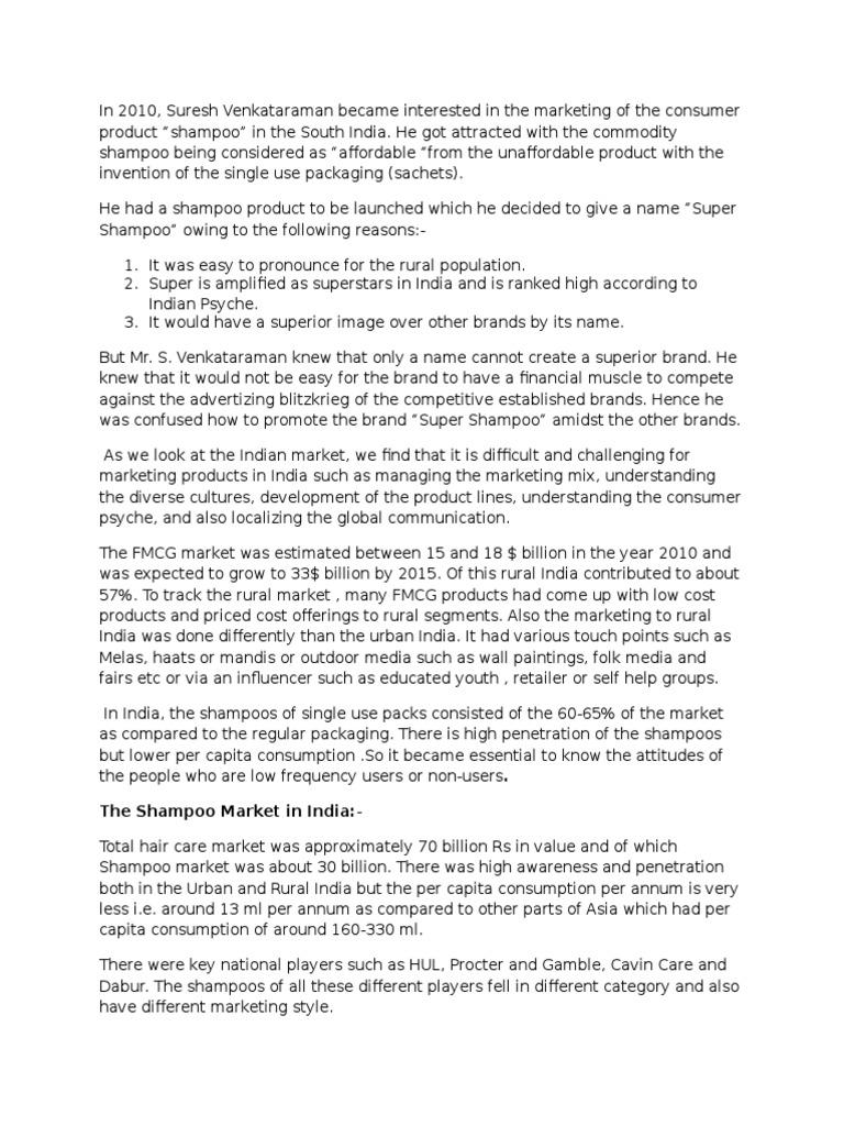 CB Assignment | PDF | Shampoo | Brand