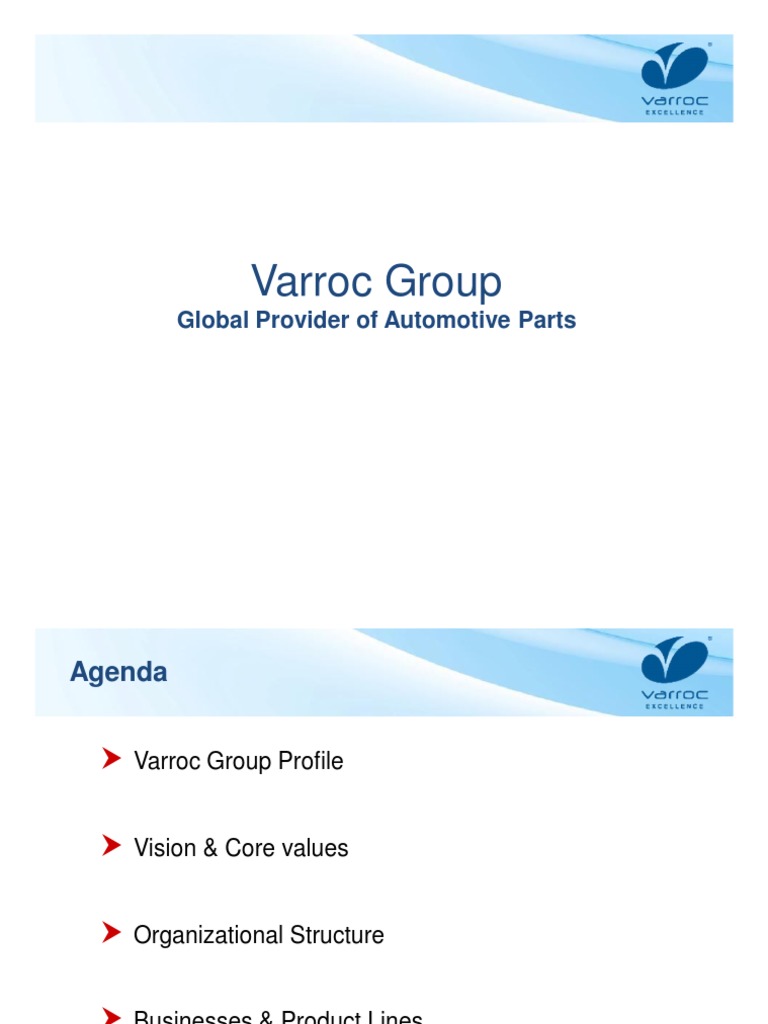 Varroc Group Presentation | Automotive Industry | Automobile Layouts