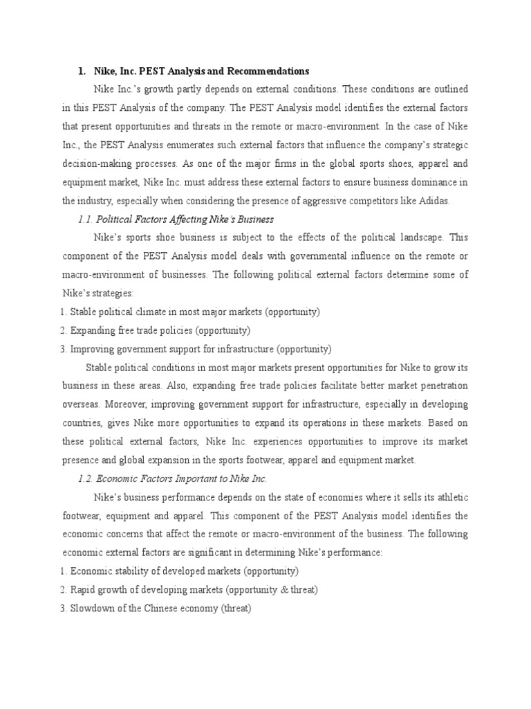 Nike | PDF | Nike | Economic Growth