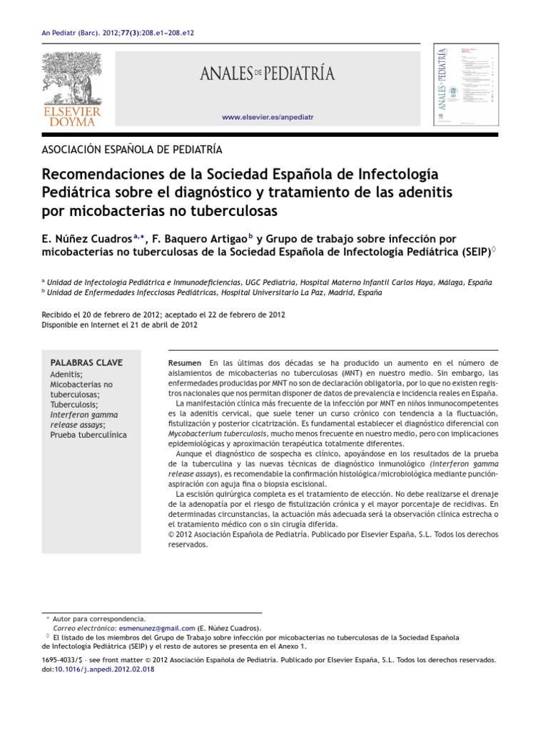BCGitis Sociedad Española de Infectología | PDF | Mycobacterium | Tuberculosis
