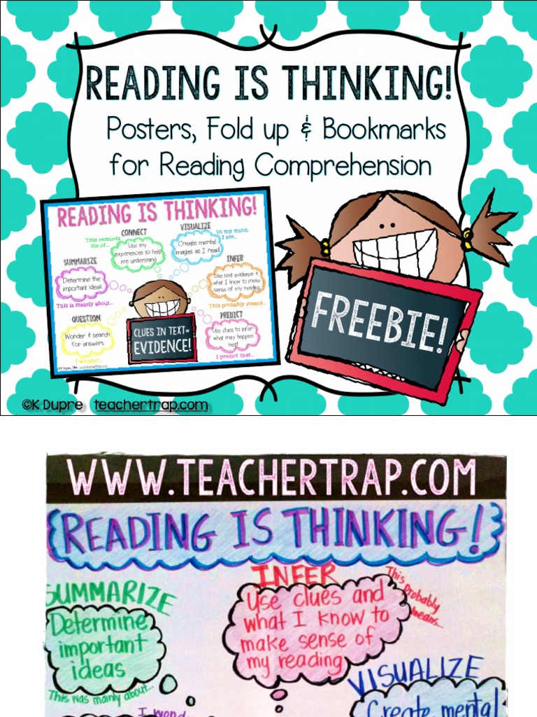 Reading Is Thinking!: Posters, Fold Up & Bookmarks For Reading ...