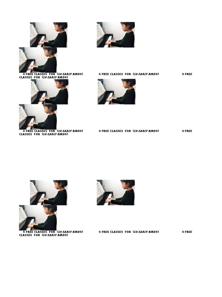 Free Classes For (10 Early Birds) Free Classes For (10 Early Birds ...
