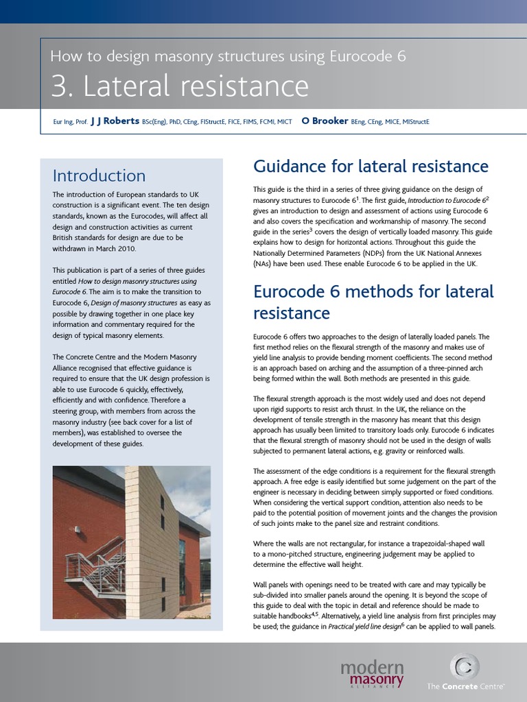 Ec6 Eurocode-6 - Lateral-Resistance - 19 - 01 - 091 PDF | PDF ...
