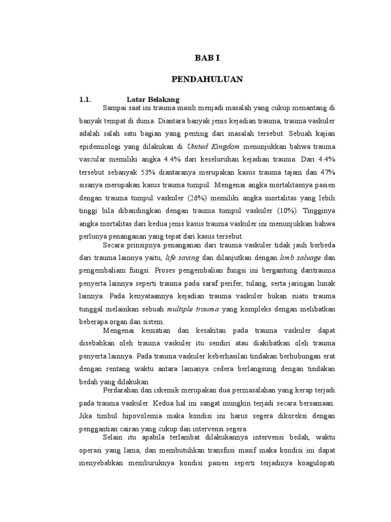 Trauma Vaskuler | PDF