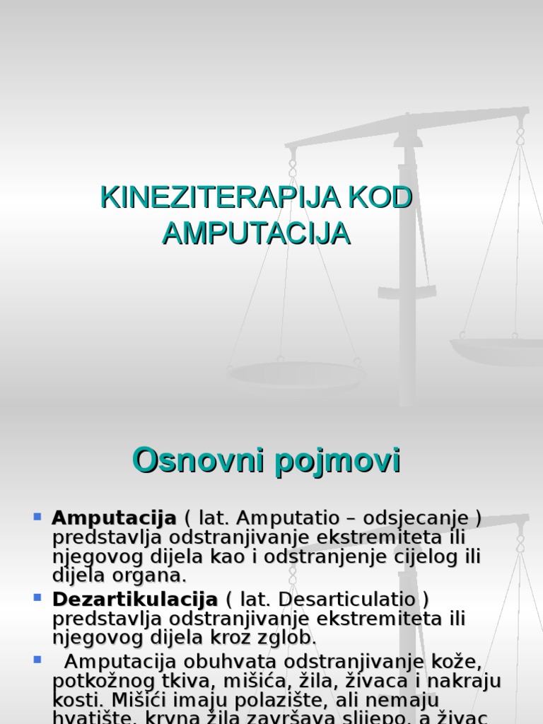 Kineziterapija Kod Amputacija | PDF