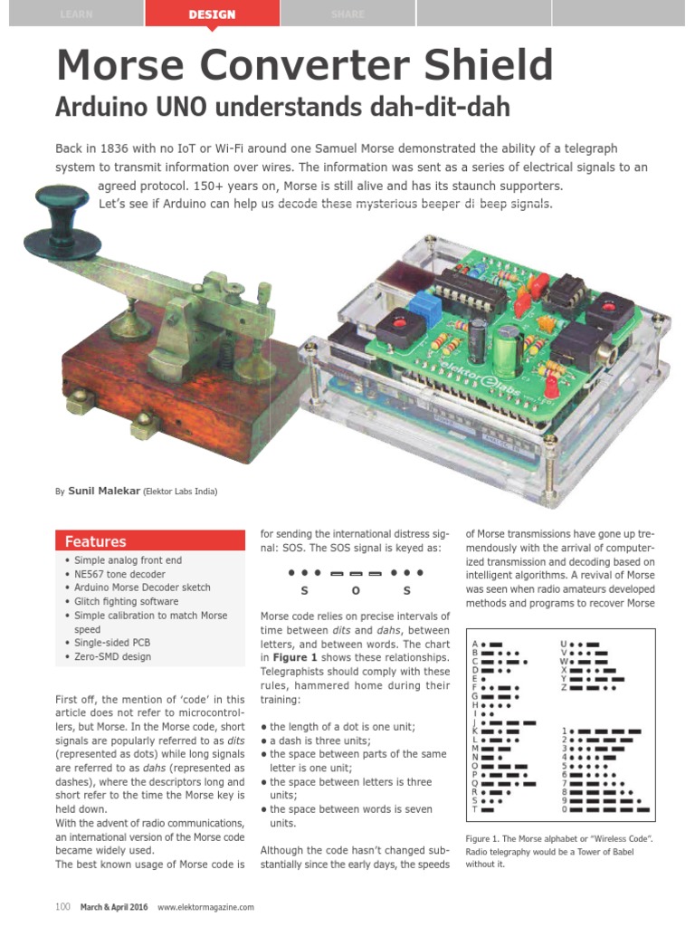 Arduino Morse Decoder | Download Free PDF | Arduino | Amplifier