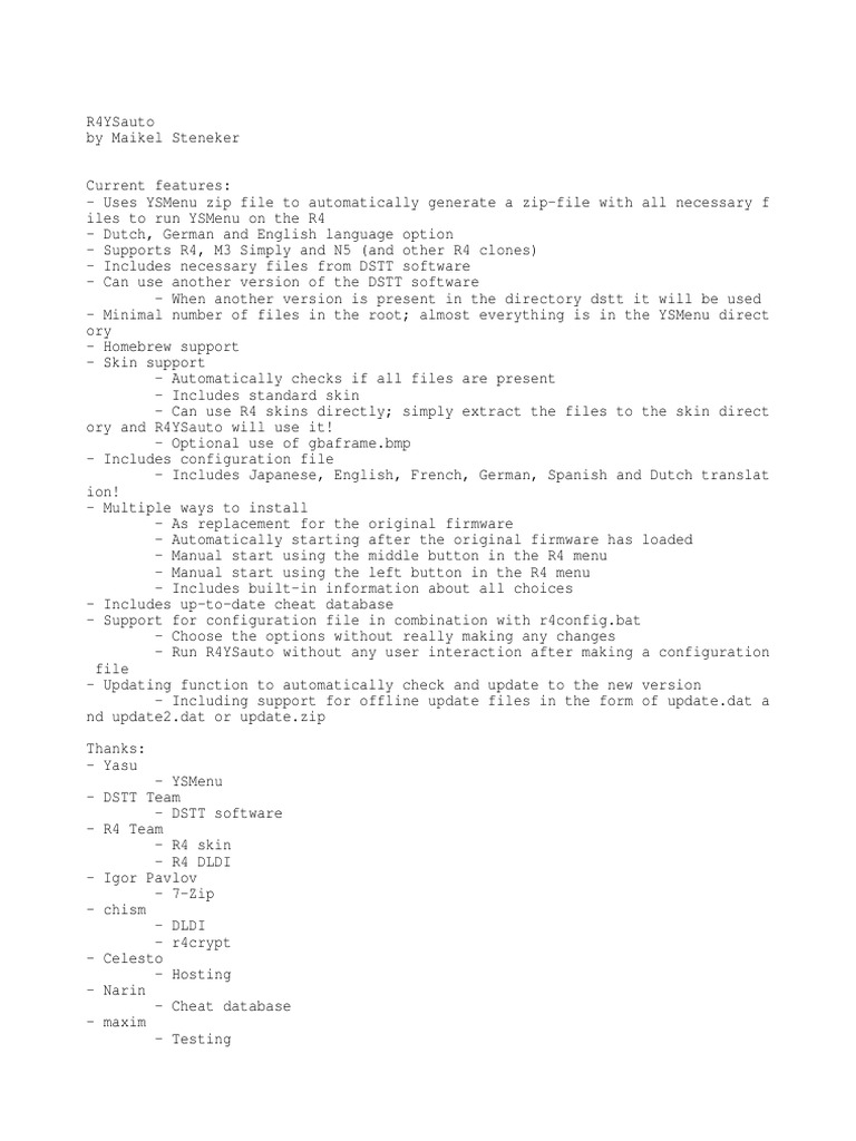 R4ysauto Eng | PDF | Zip (File Format) | Computer File