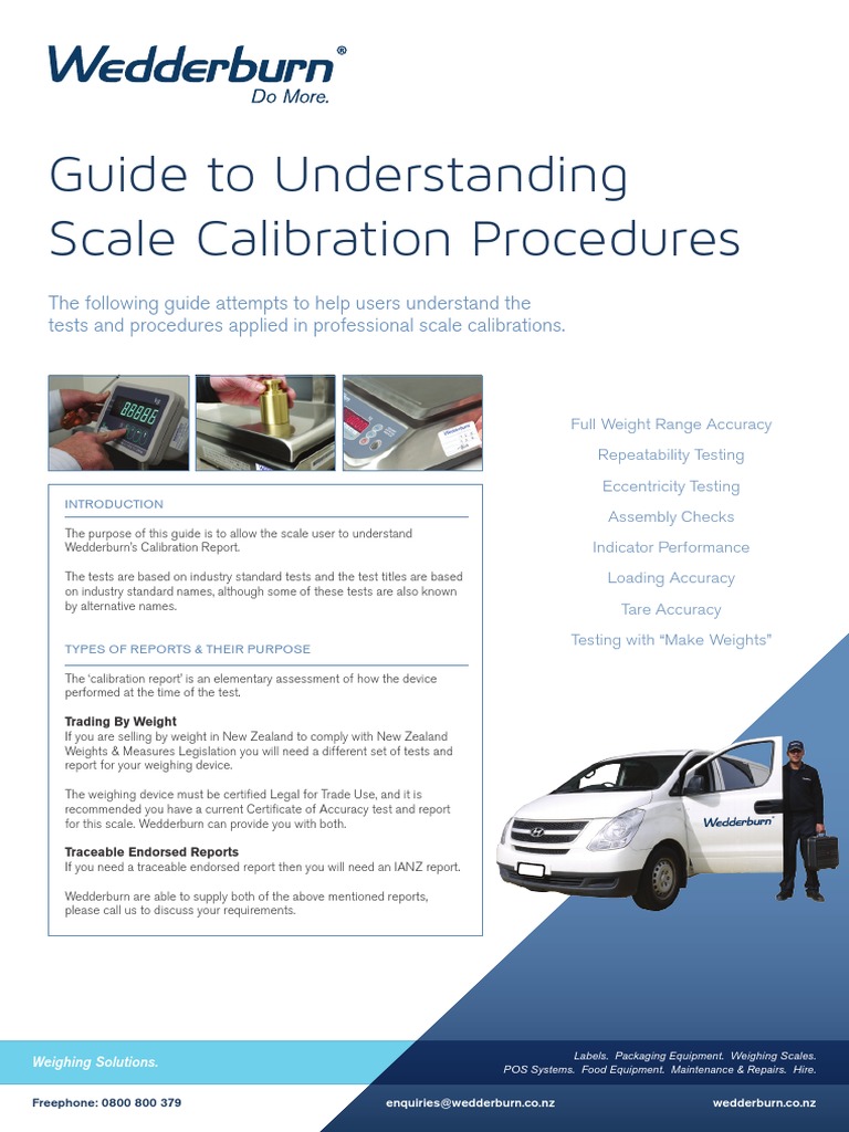 Wedderburn Scale Calibration Guide | PDF | Weighing Scale | Calibration