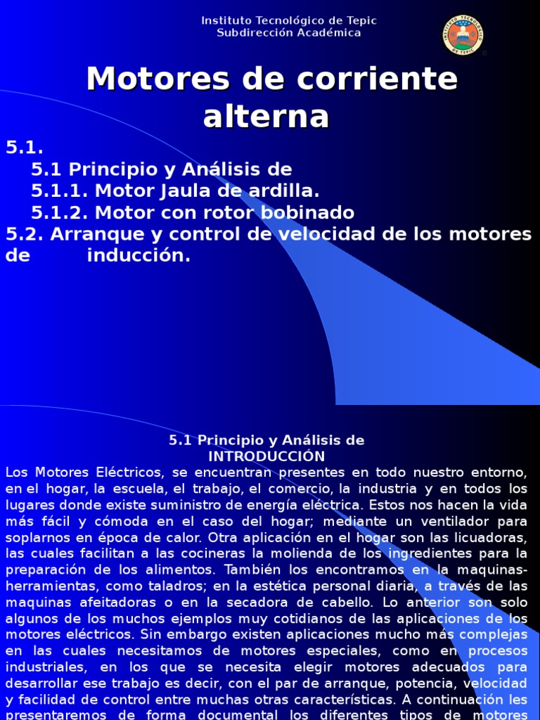 Motores de Corriente Alterna | PDF | Ingenieria Eléctrica ...