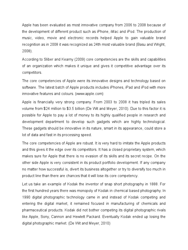 Core Competencies and Dynamic Capabilities | PDF | Mergers And ...