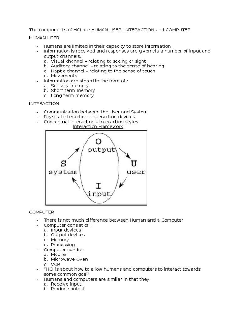 Key Components of Human-Computer Interaction | PDF | Human–Computer ...