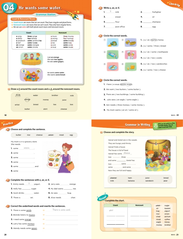 He Wants Some Water. He Wants Some Water.: Grammar Station | PDF | Noun ...