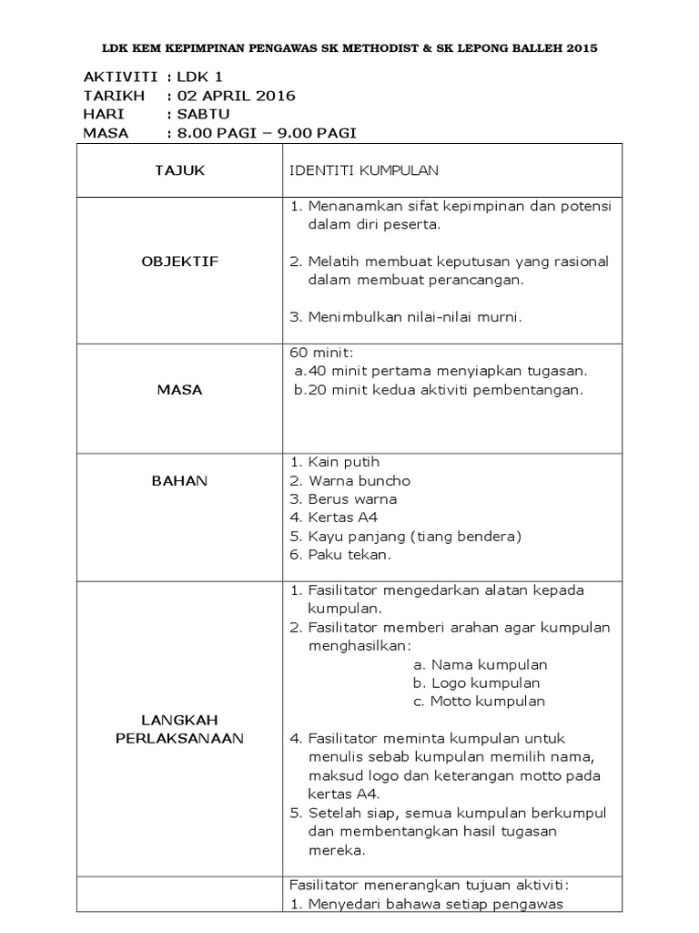 LDK Kem Kepimpinan Pengawas | PDF