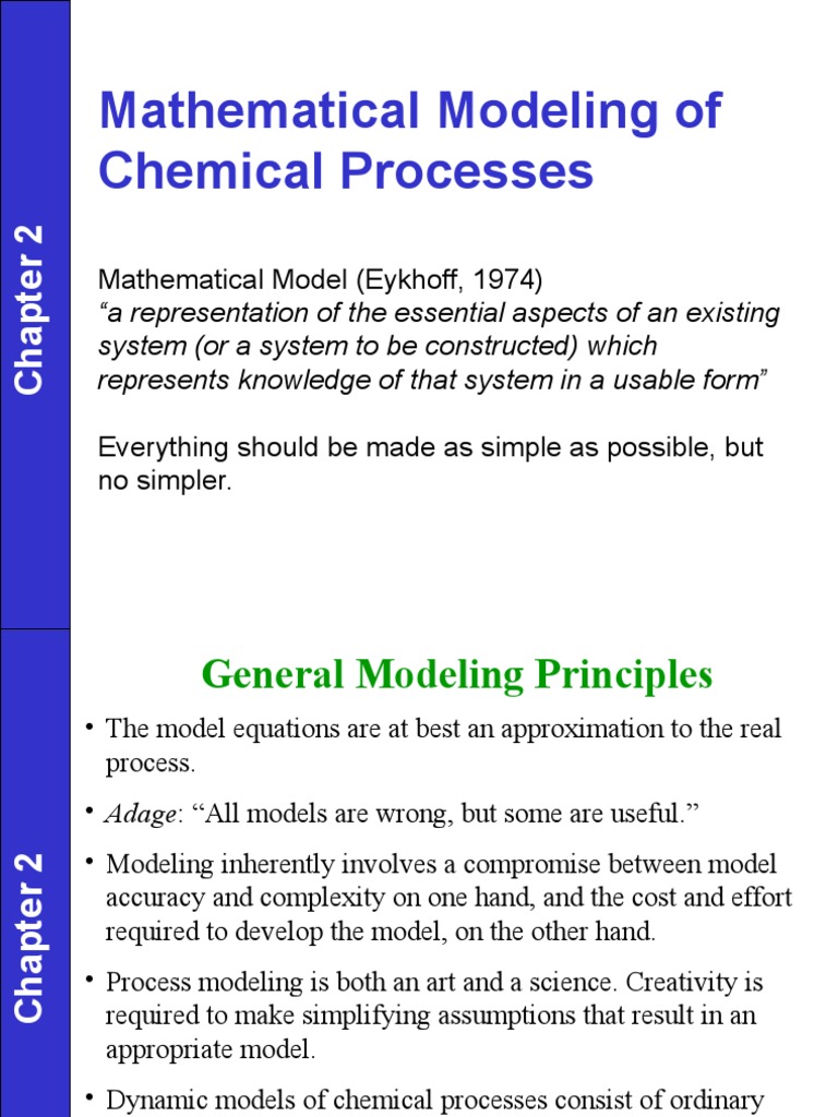 Mathematical Modeling of Chemical Processes | PDF | Enthalpy | Equations