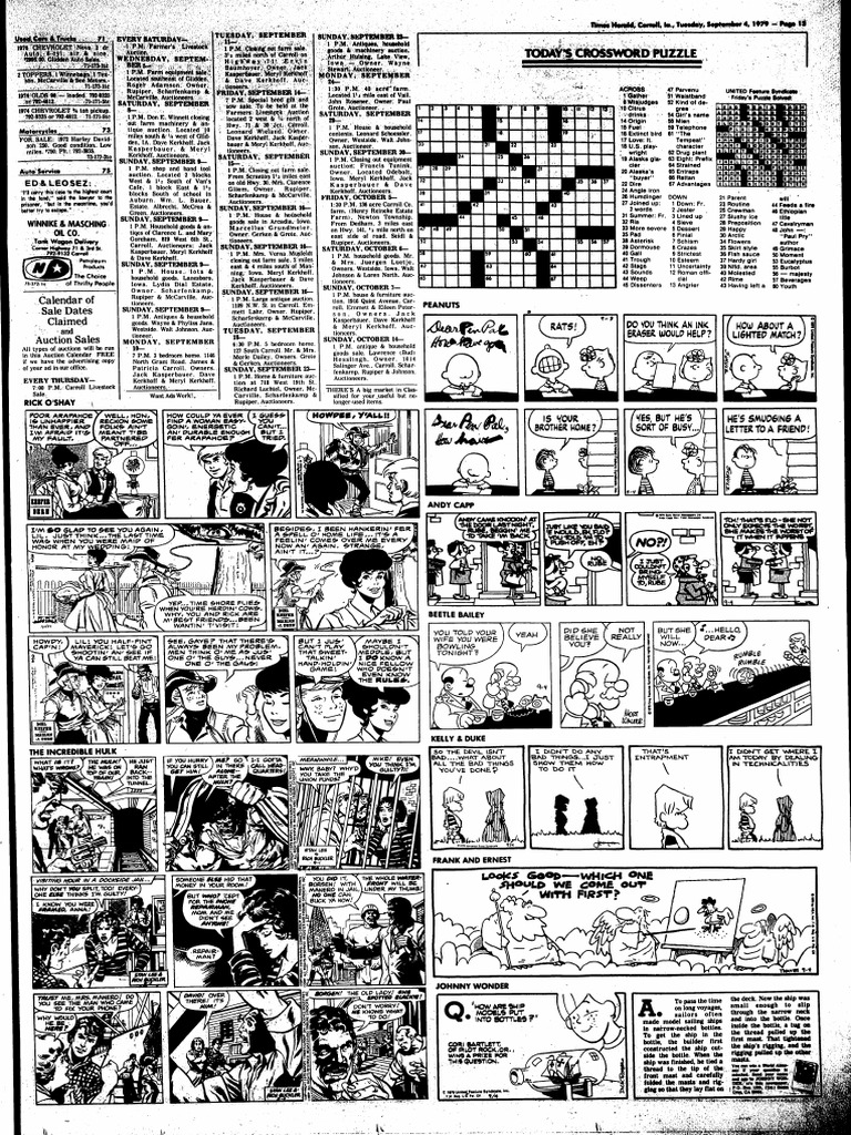 Newspaper Strip 19790901-0904 | PDF | Nature