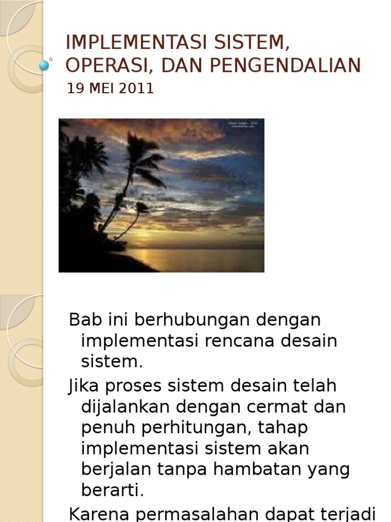 Implementasi Sistem, Operasi, Dan Pengendalian | PDF