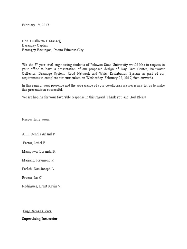 Request Letter | PDF