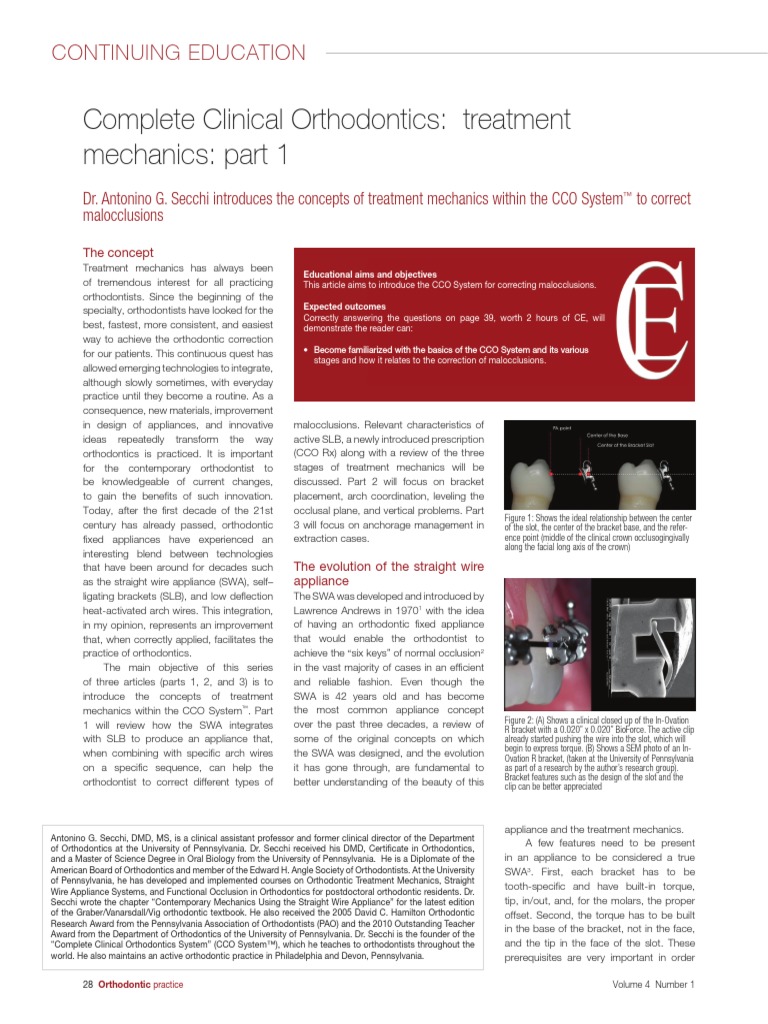 CCO Part 1 PDF | Descargar gratis PDF | Orthodontics | Tooth