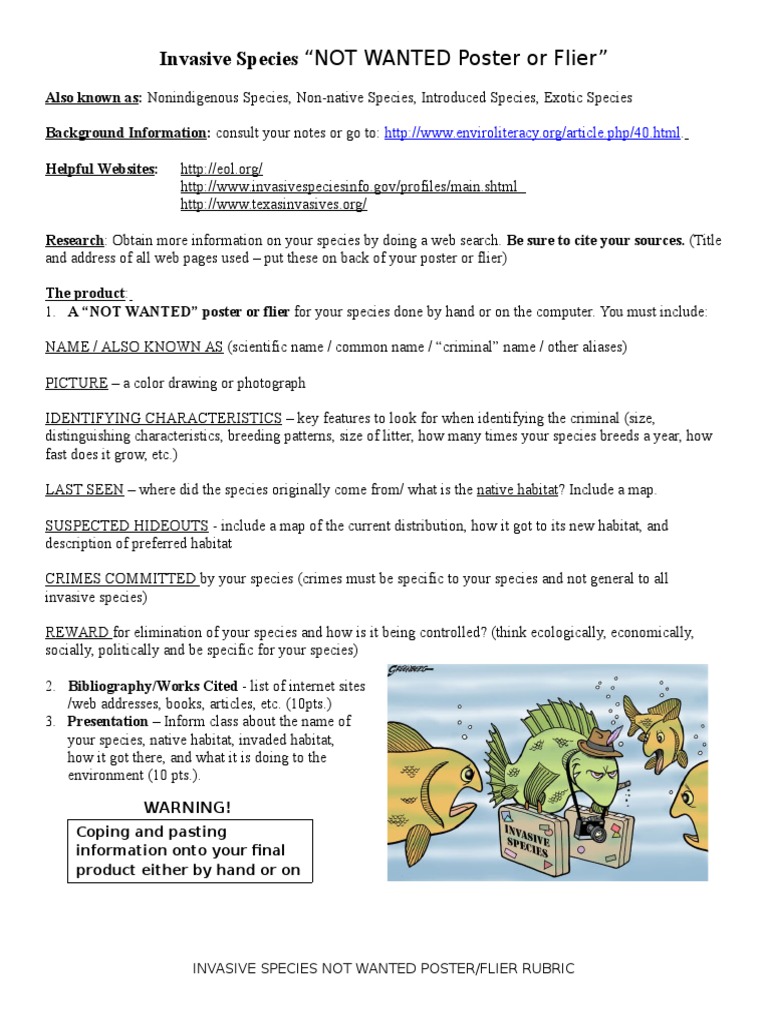 Invasive Species Project | Download Free PDF | Introduced Species ...