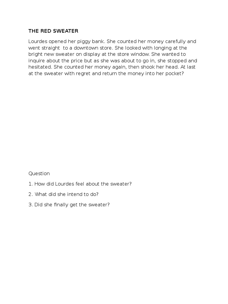 The Red Sweater | PDF