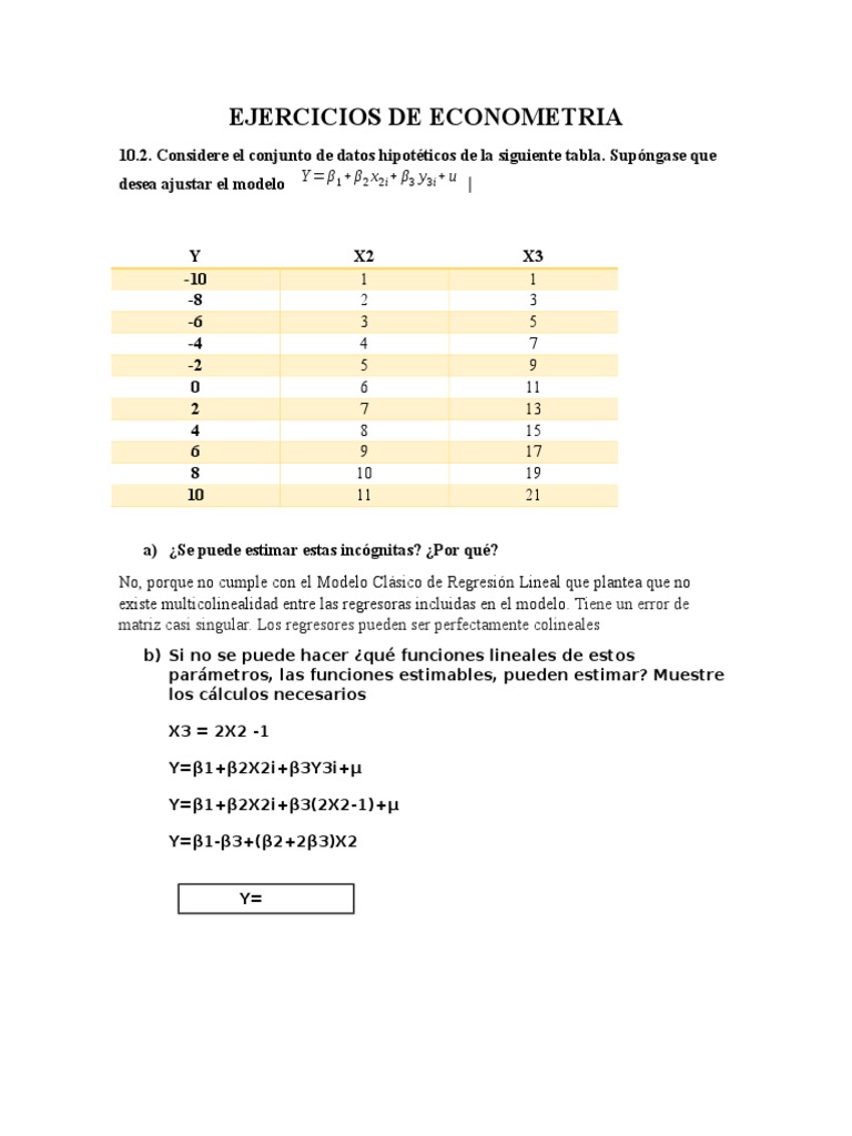 Análisis de Multicolinealidad en Econometría | PDF | Multicolinealidad | Correlación y dependencia