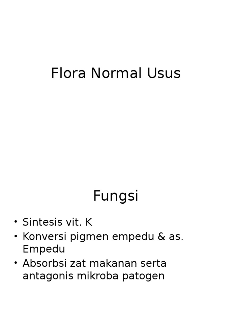 Flora Normal Usus | PDF | Cooking, Food & Wine | Wellness