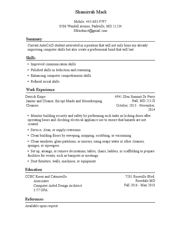 Shamirrah Mack Resume Final 4 | PDF