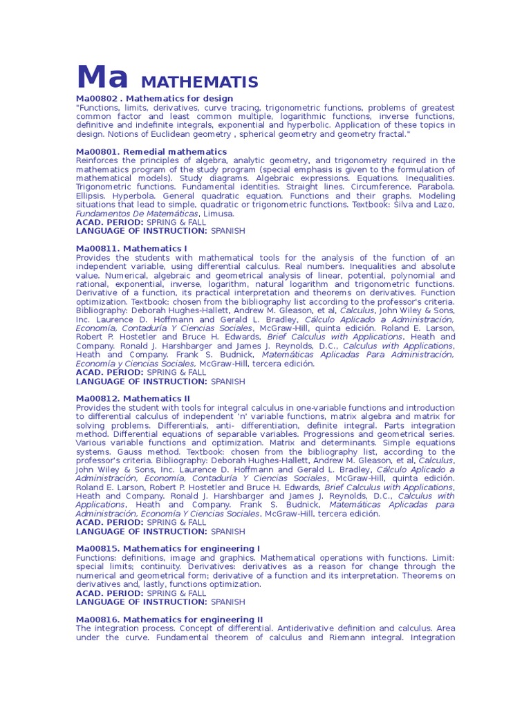 Ma Mathematics | PDF | Integral | Calculus