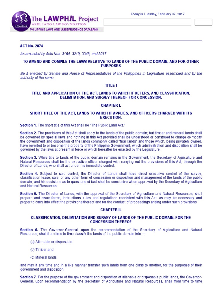 Public Land Act | PDF | Lease | Adjudication